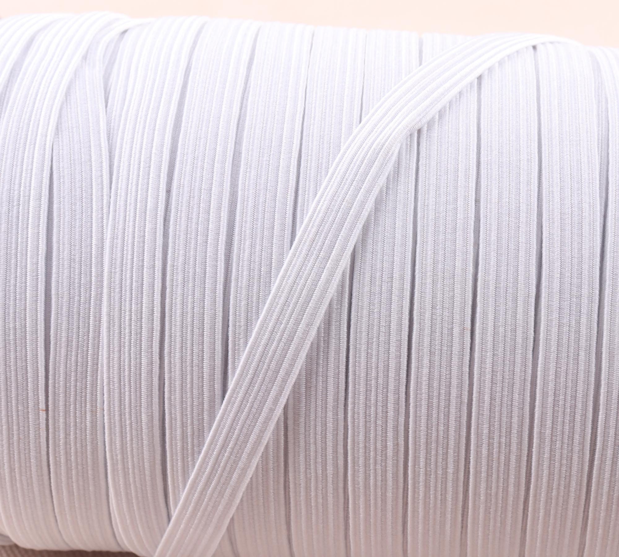 8mm White Color Sewing Elastic Band High Elastic Flat Rubber Band Waist ...