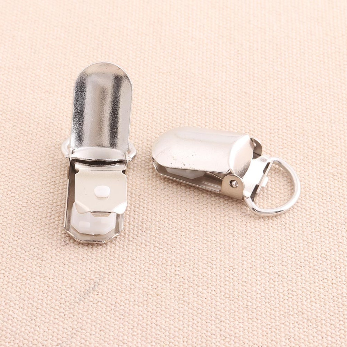 Silver 37mm Metal Pacifier Clips Buckles Suspender Clips Bib - Etsy