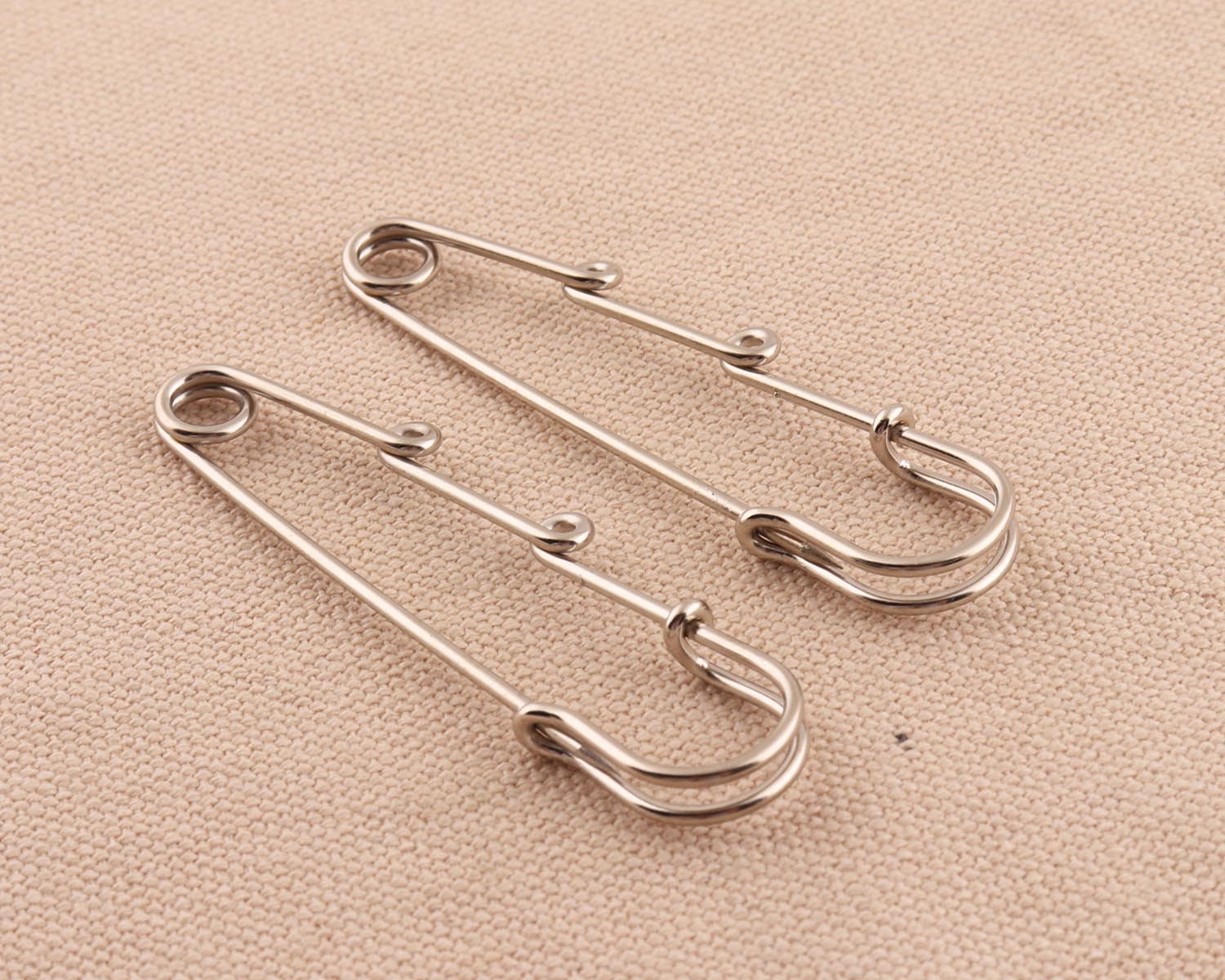 6pcs 63mm Safety Pins Metal Loop Brooch Pins Label Shawl - Etsy