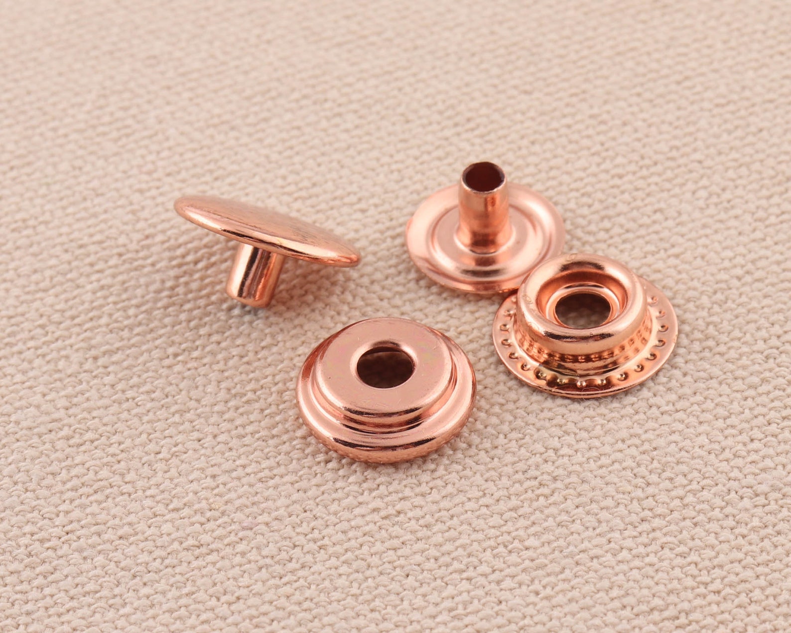 4 Parts Snaps Buttons Rose Gold /nickel/bronze/gold Color | Etsy