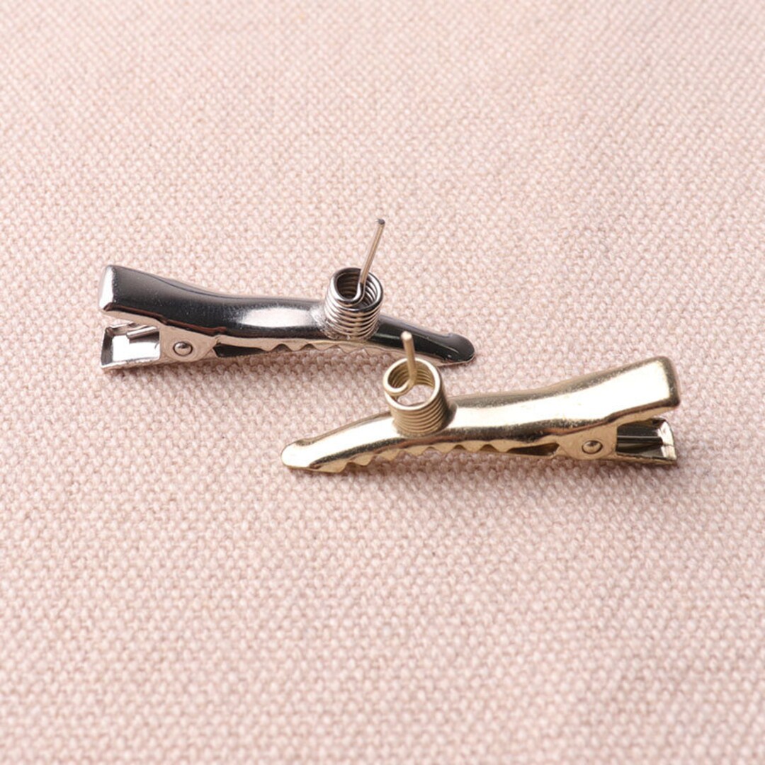 346mm Alligator Clips With Spring Silver Metal Curl Prong - Etsy