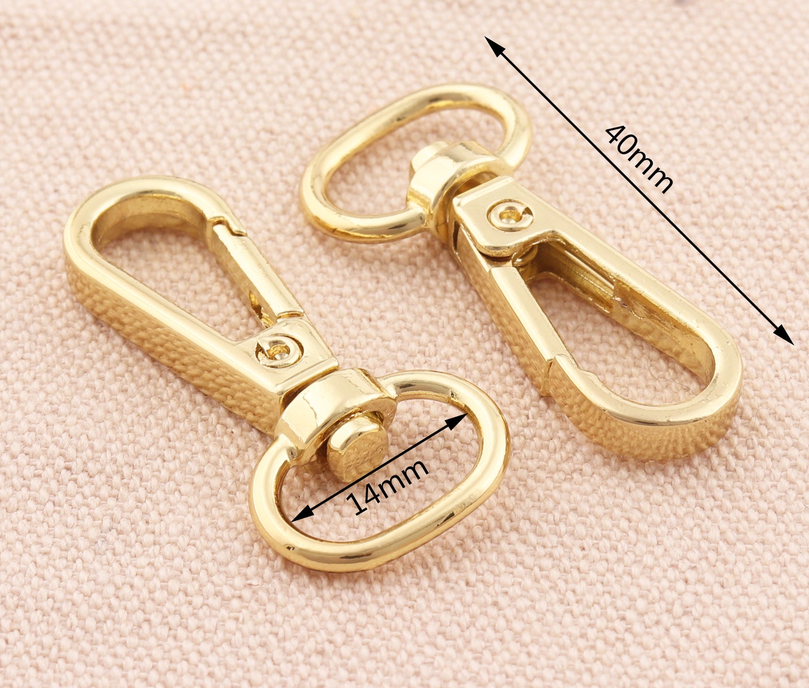 Light Gold Swivel Snap Hook Swivel Clasp Clips 14 Mm Inner - Etsy