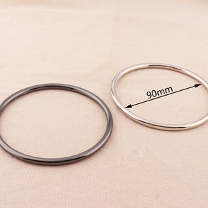 90mm Metal O Rings Bag Handles Large O Buckle Purse Rings Purse Handle ...