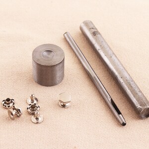 Silver Single Cap Rivets Silver Leathercraft Rivet and Hole Puncher ...