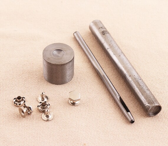 Silver Single Cap Rivets Silver Leathercraft Rivet and Hole - Etsy