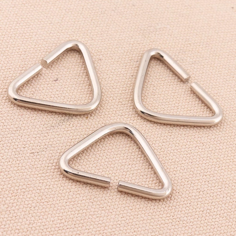 33mm Triangle Shape Ring Silver Jump Ring Metal Split Rings - Etsy