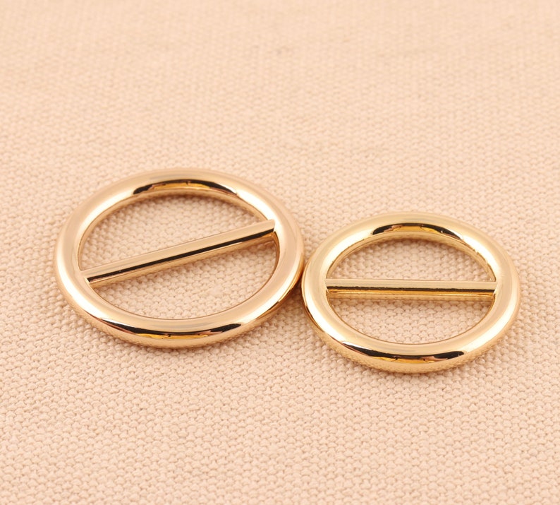 10pcs/lot Light Gold Color Slide Buckle Strap Belt Buckle 19/23/31/40mm ...