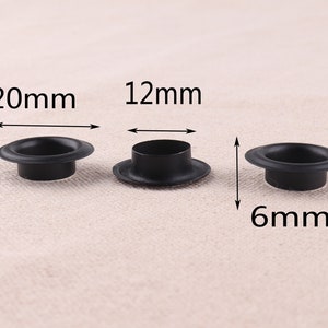 100sets/black Eyelets Grommets Round Eyelets Hole Grommets Metal ...