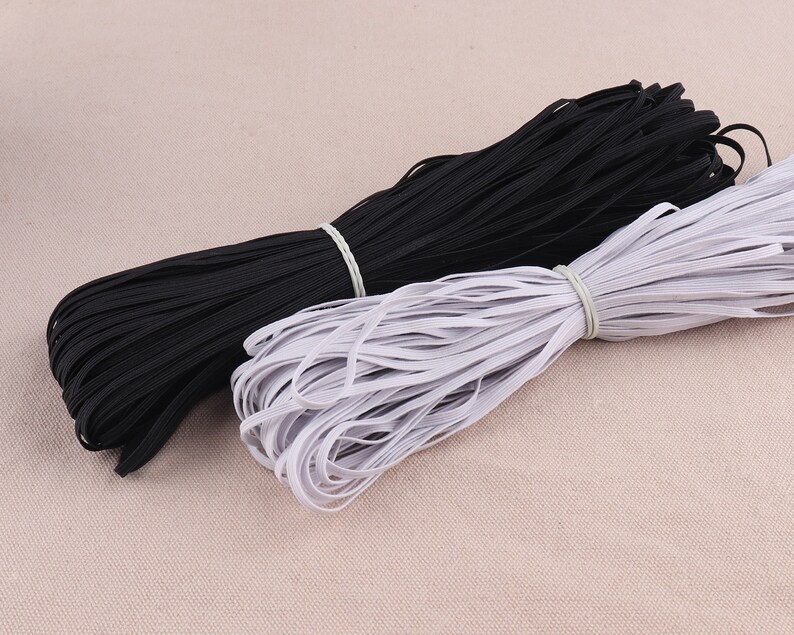 1/8Elastic band3mm flat elastic cordstretch cord white | Etsy