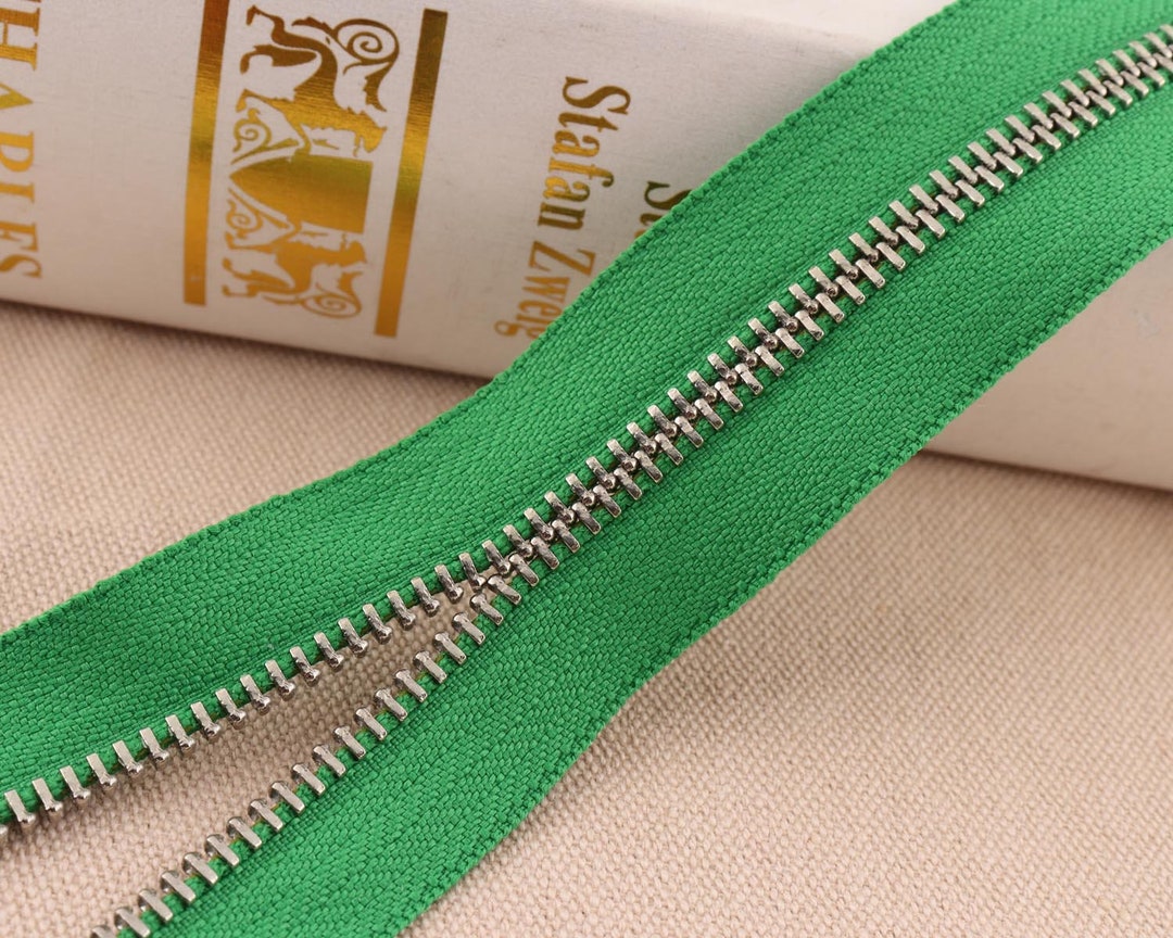 Green Color Metal Teeth Zippers nylon Zipper Pouch coil - Etsy