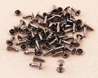 100sets Black Rivets Stud Metal Rapid Rivets Round - Etsy