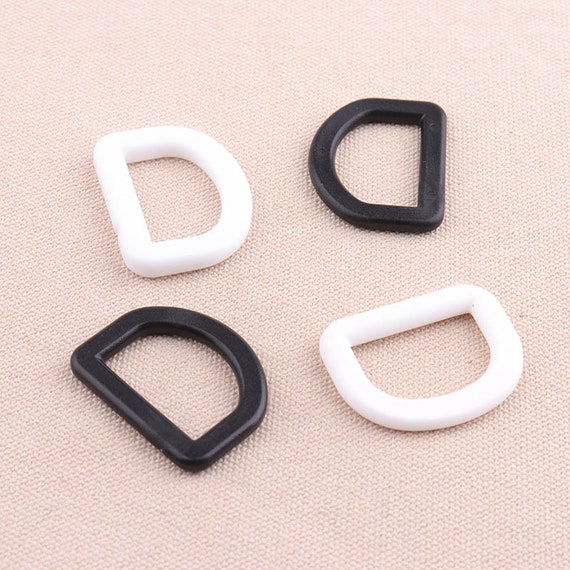 10pcs Black and White Plastic D-rings 25mm Inner Size Bag | Etsy