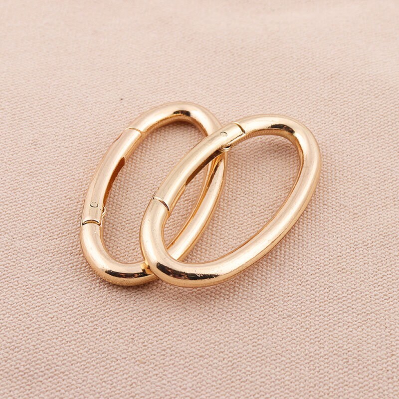 2pcs Oval Spring Jump Ring GoldColor 6050mm Metal Bag Ring | Etsy