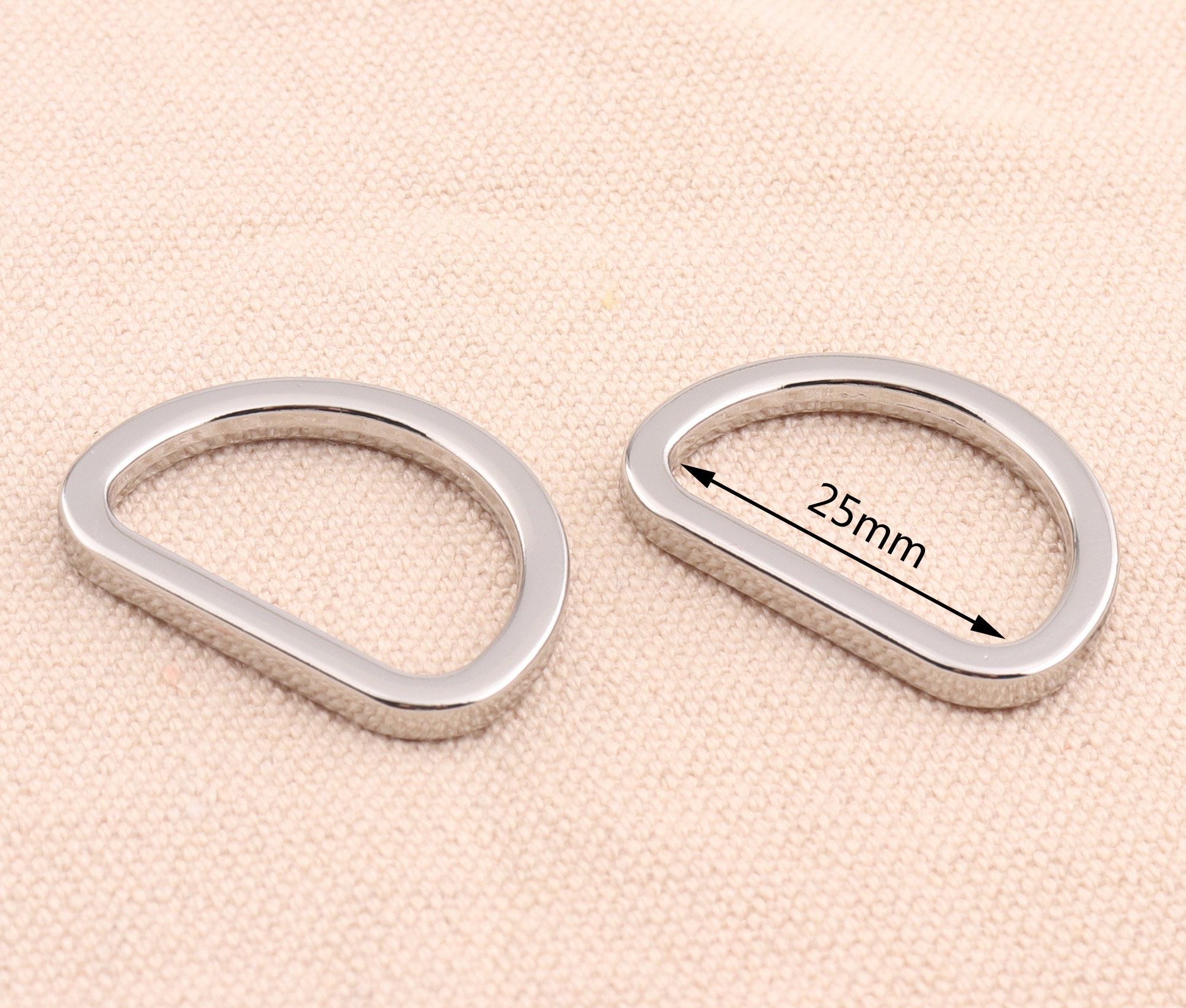 1 Inch25 Mmflat Metal D-ring Purse Loop Leather Craft-half - Etsy