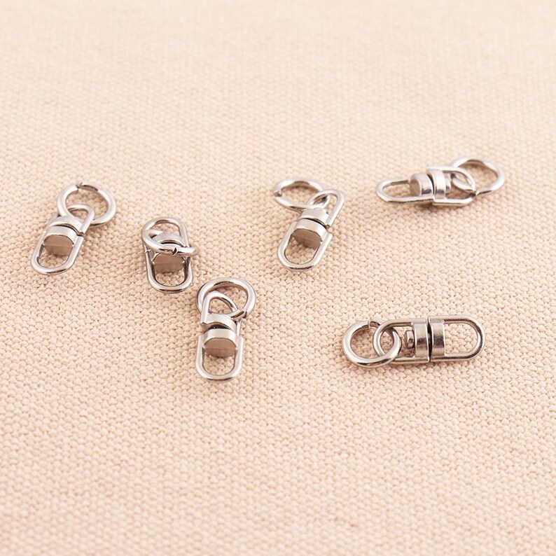 Silver Swivel Connector Links Small Connector Links With Spring Ring ...