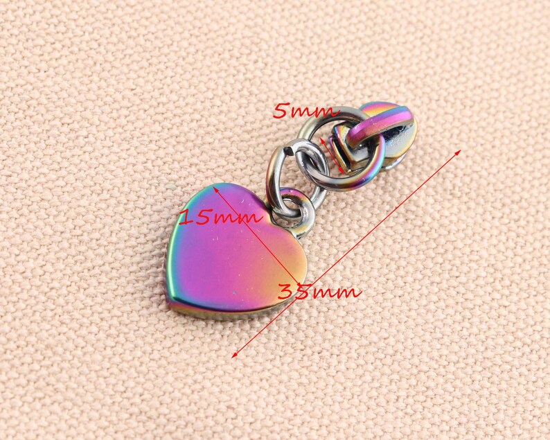 6pcs Beautiful Colorful Rainbow Color Zipper Pulls Charms | Etsy