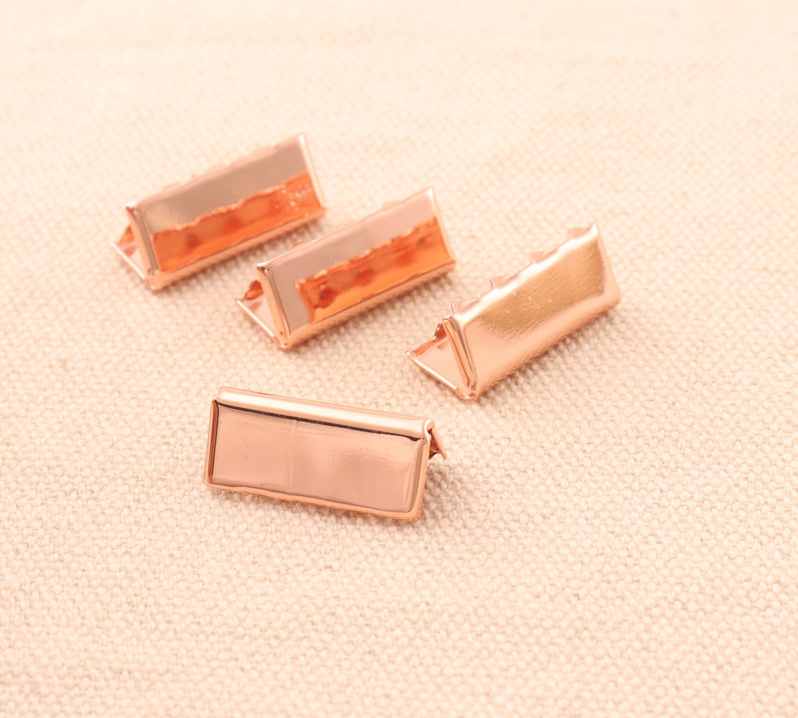 50pcs 19mm End Cap Rose Gold Color Cord End Caps Metal Leather - Etsy