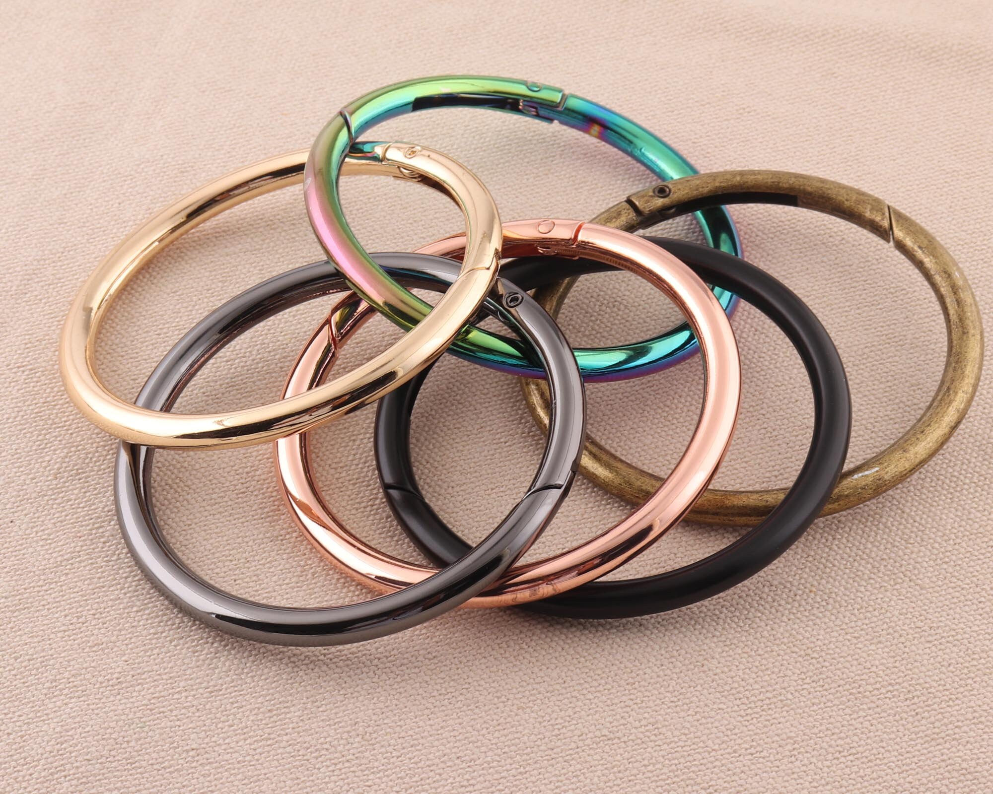 73*61mm Spring Clasp Ring Push Gate Ring Gold /rose Gold/black/gunmetal ...