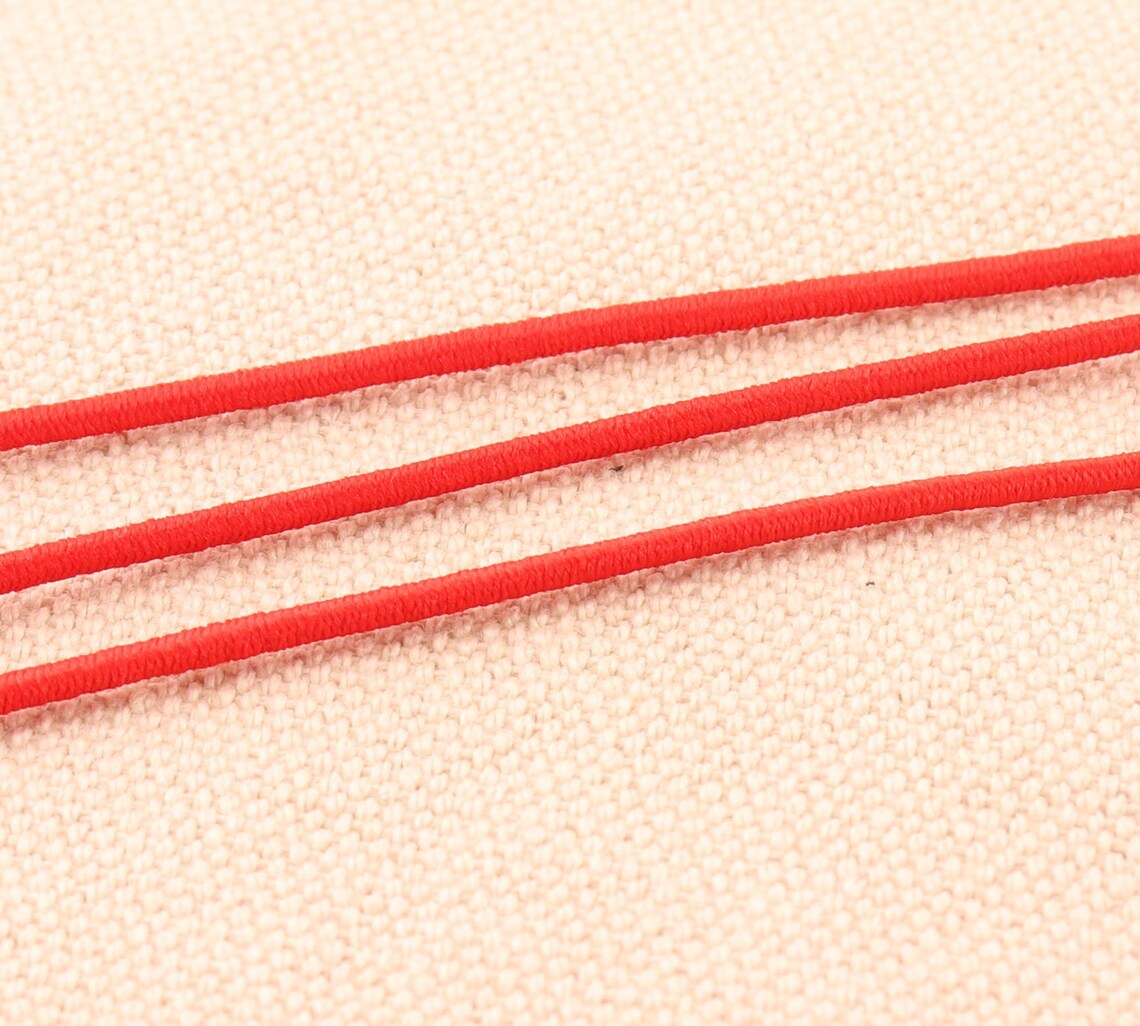 1.5mm Elastic Rope Cord Red Color Elastic Beads Cord,stretch Elastic ...