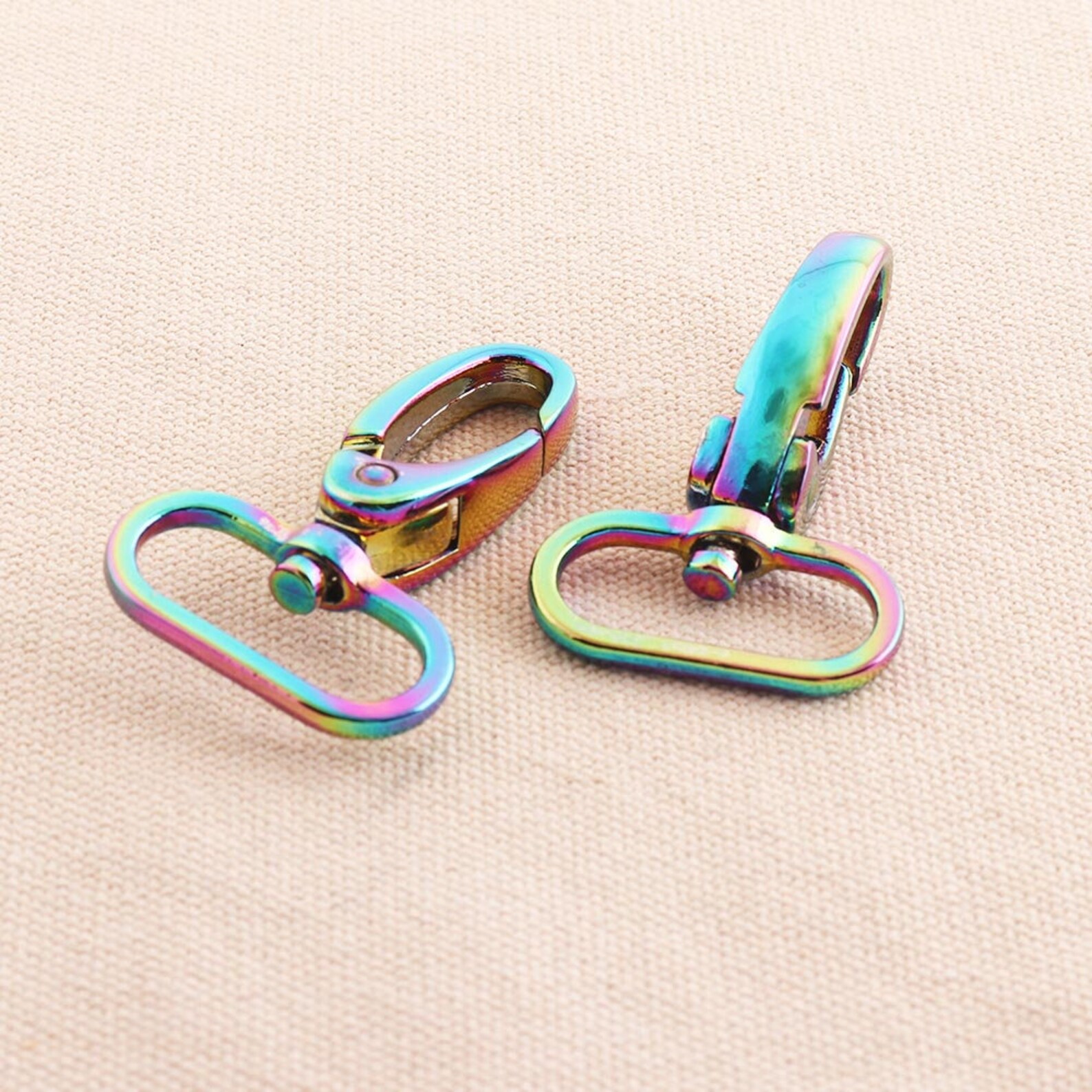 6pcs Colorful Lobster Claw Key Chain Supplies ,rainbow Swivel Clasp ...