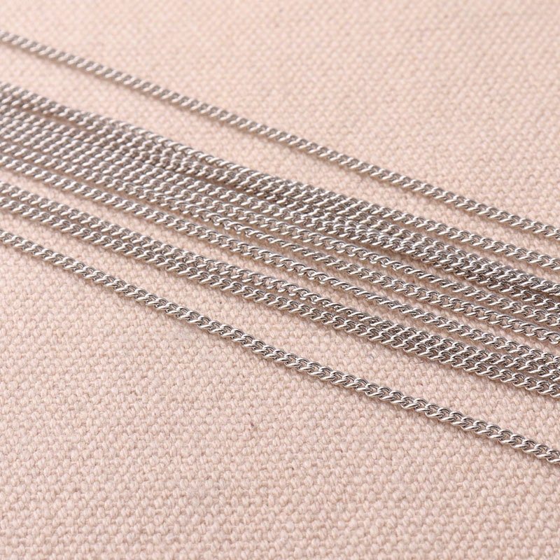 Plain Silver Chain Necklace 2mm Brass Chain Bulk Chain Simple - Etsy