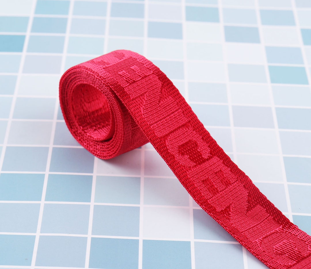 Red Letters 25mm Soft Webbing,upholstery Webbing Cotton Webbing Heavy ...