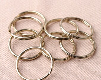 KC Gold Tone Metal Key Rings Split Rings Circle Key Rings - Etsy