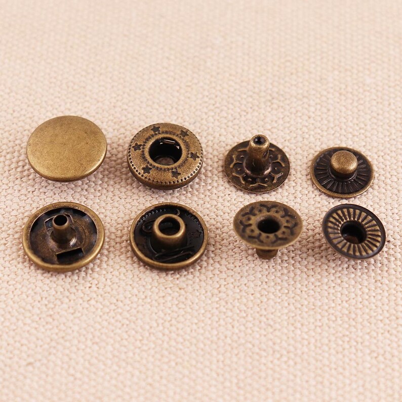 50sets Snap Fastener Metal Snap Button Shank Buttons for - Etsy
