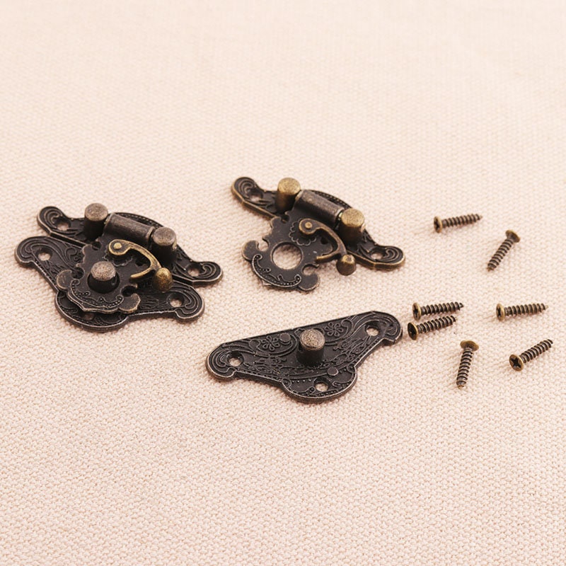 2pcs Jewelry Wooden Box Lock Anique Bronze Lock 3731mm Sewing - Etsy