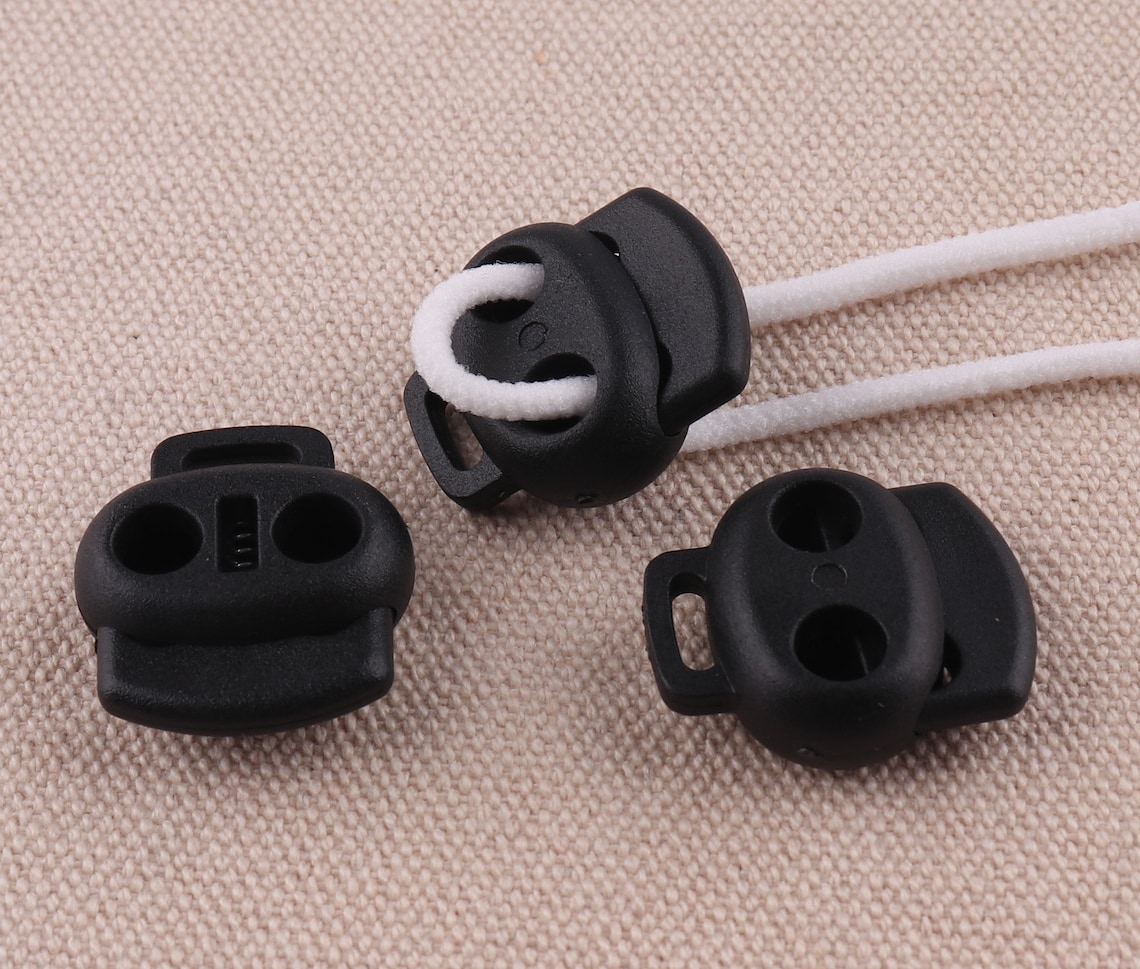 50pcs 5mm Rope Cord Stopper Black Cord Lock for Elastic Cord - Etsy