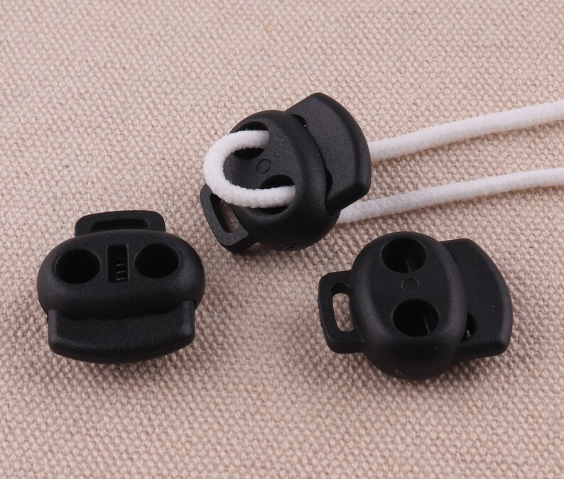 50pcs 5mm Rope Cord Stopper Black Cord Lock for Elastic Cord - Etsy
