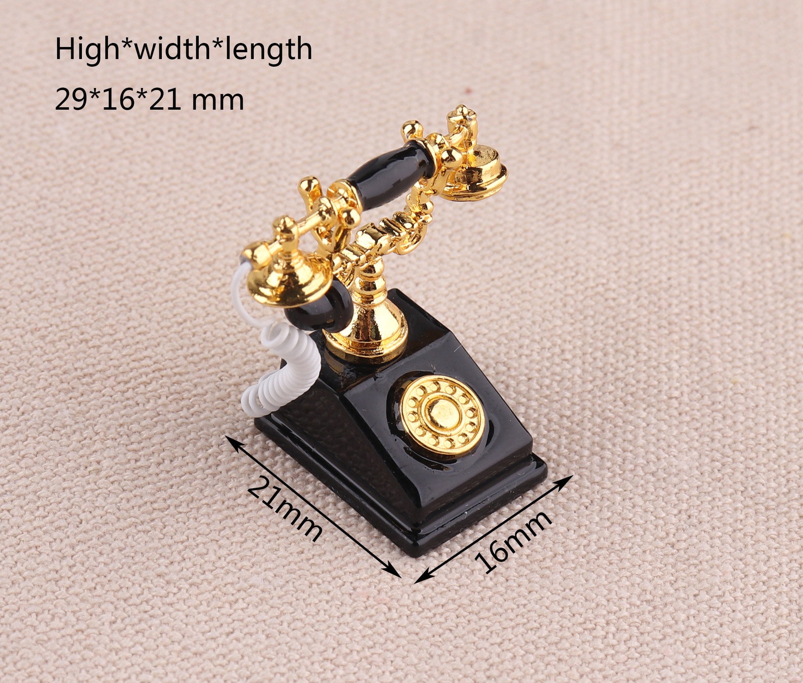 Retro Vintage Miniature Telephone Miniatures Dollhouse Miniature ...