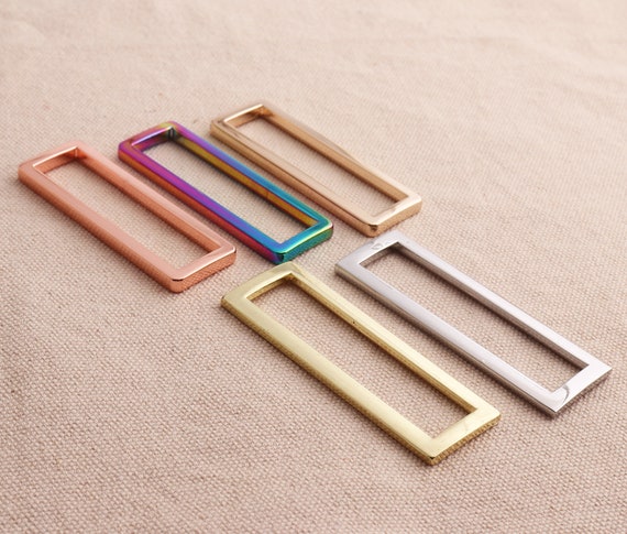 Flat Metal Rectangle Buckle2rainbowrose Goldlight - Etsy