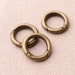 12pcs High Quality 20mm Bronze O Rings Opening Keyring Spring Metal O ...