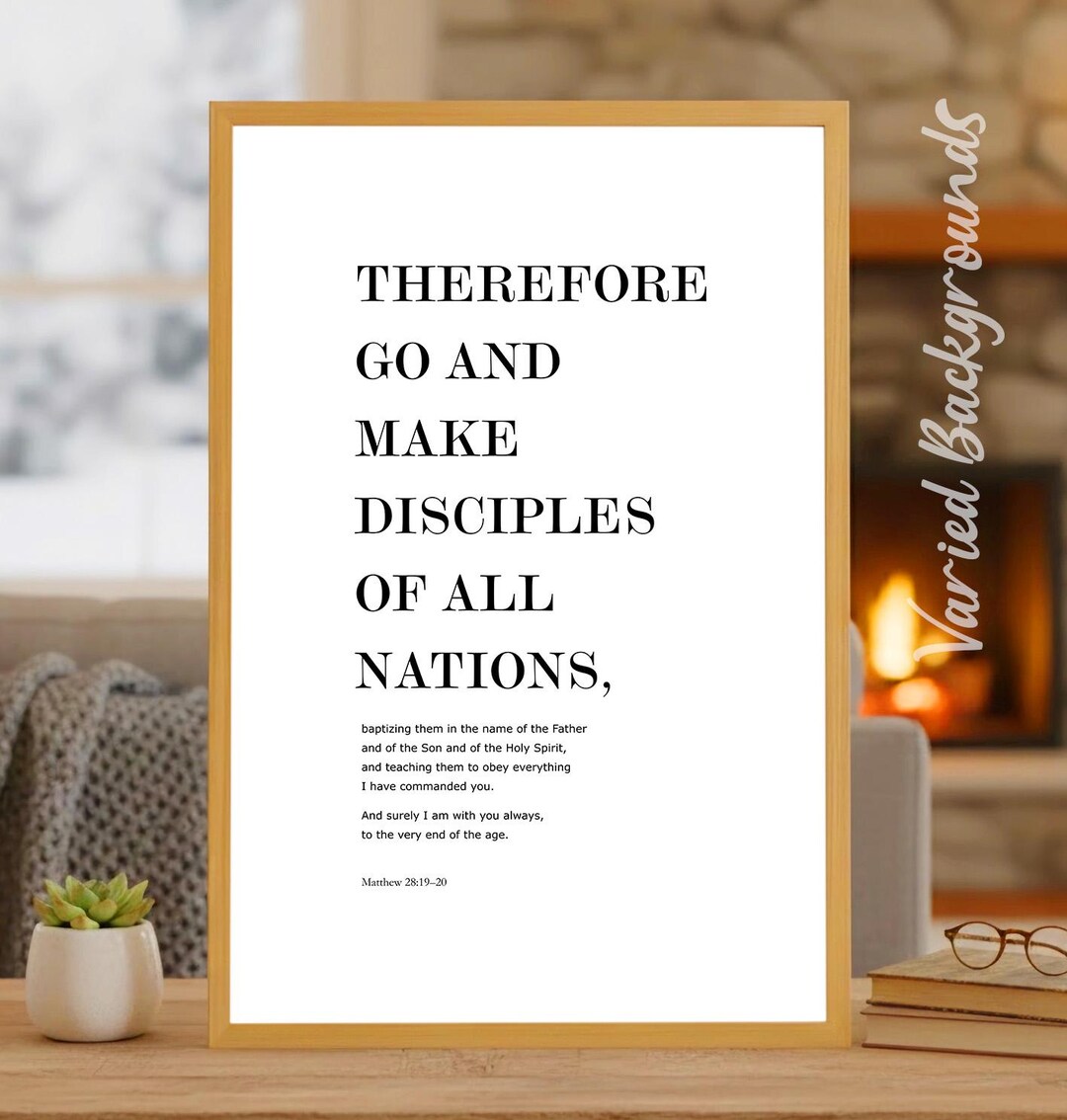 Matthew 28:19-20 Print | Christian Scripture Wall Art (digital Download ...