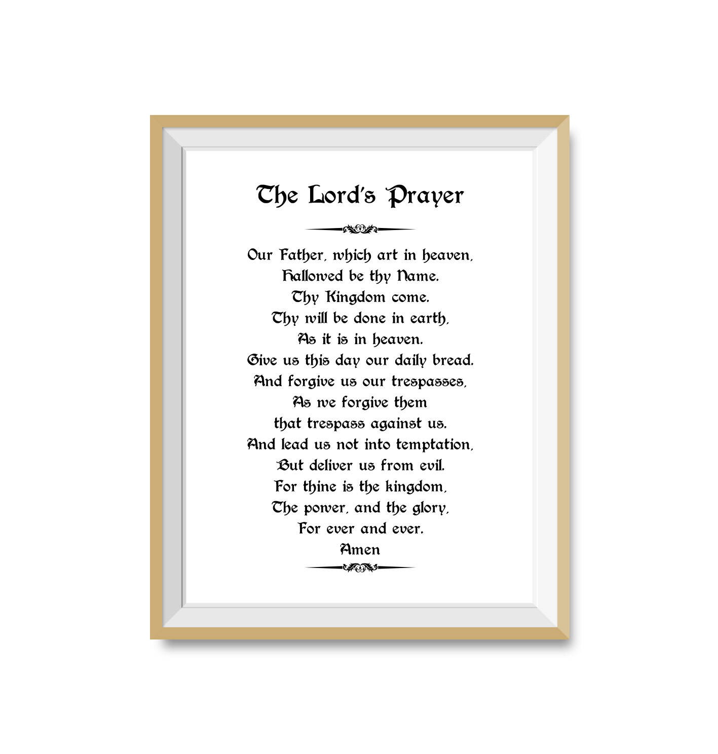 The Lord's Prayer Printable, Bible Verse Art Print, Scripture Digital ...