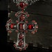 Unique Multi-gemstone Red Cross Pendant in Sterling Silver 925 Necklace ...