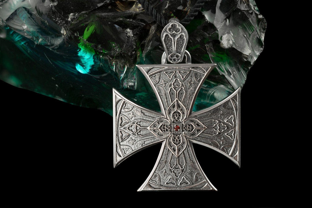 Cross Pattee Pendant Men's Brutal Pendant Silver Cross for Men Bikers ...