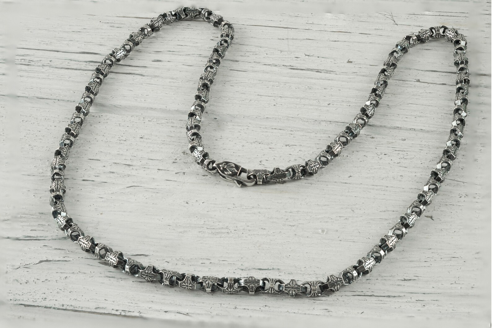 Chaîne en argent sterling Collier dargent homme diamètre 55 | Etsy