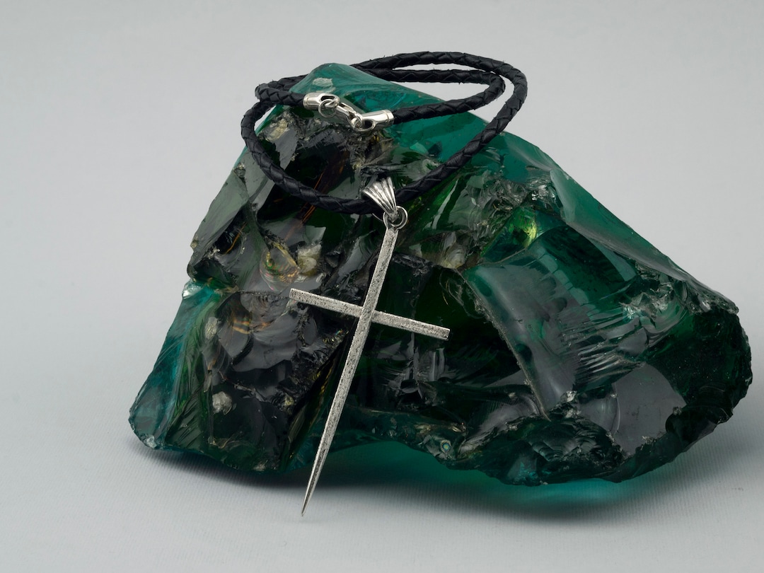 Vampire Stake Pendant Large Cross Pendant Pointed Cross Pendant Jesus ...