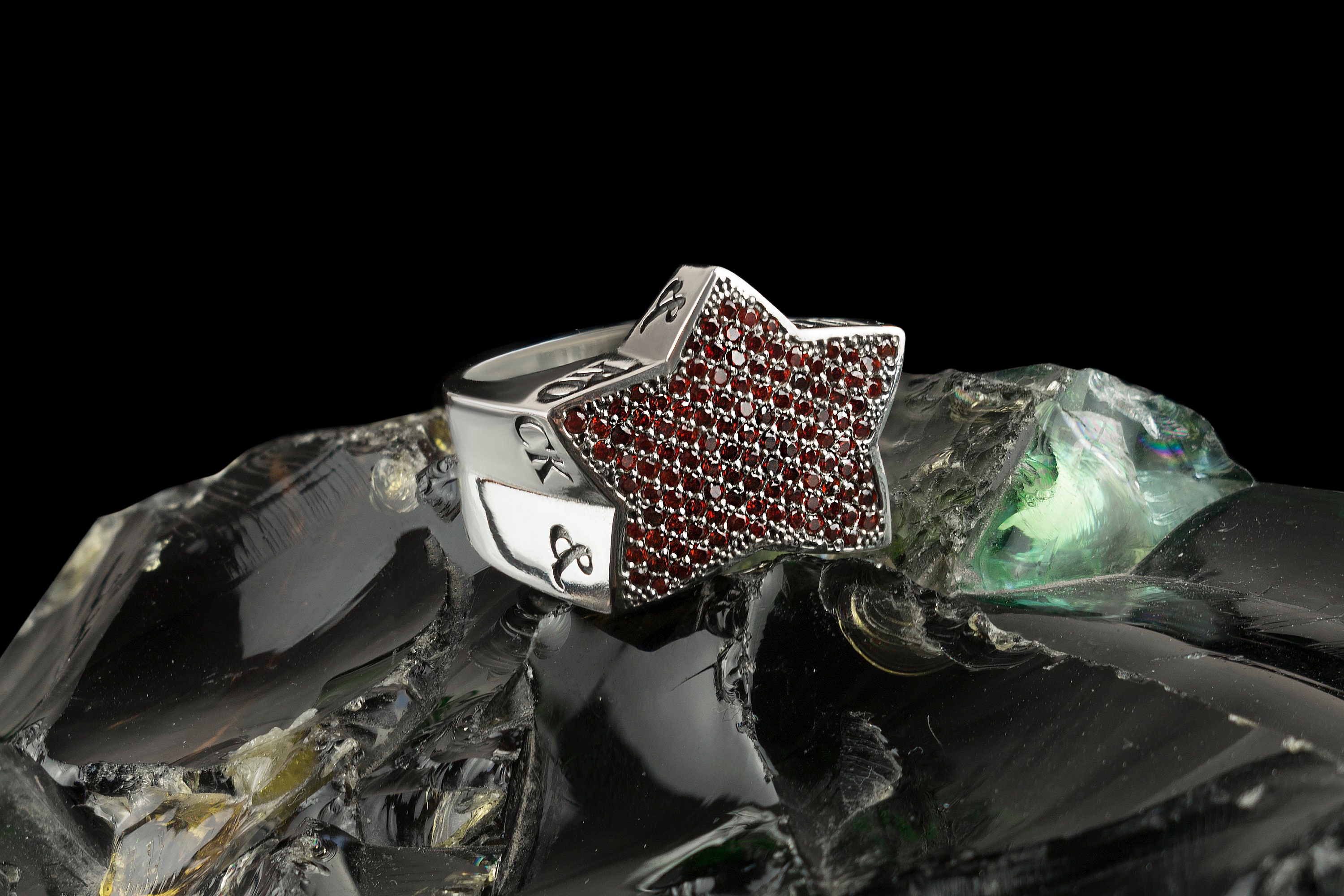 Silver Women's Ring Star Star Ring Star Crystal Ring - Etsy