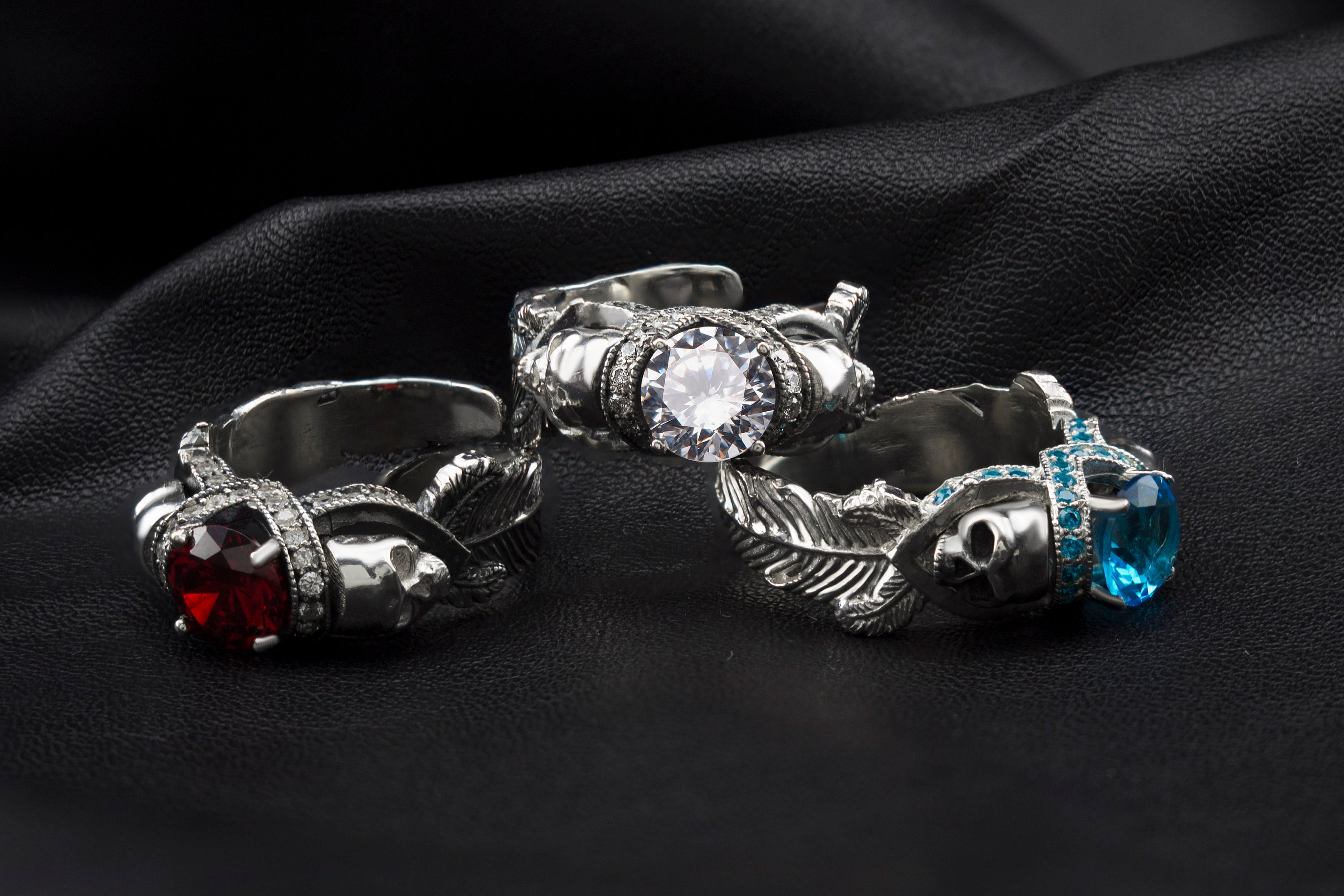 Skull Ring Women's Silver Skull Ring Adjustable Ring Skull | Etsy