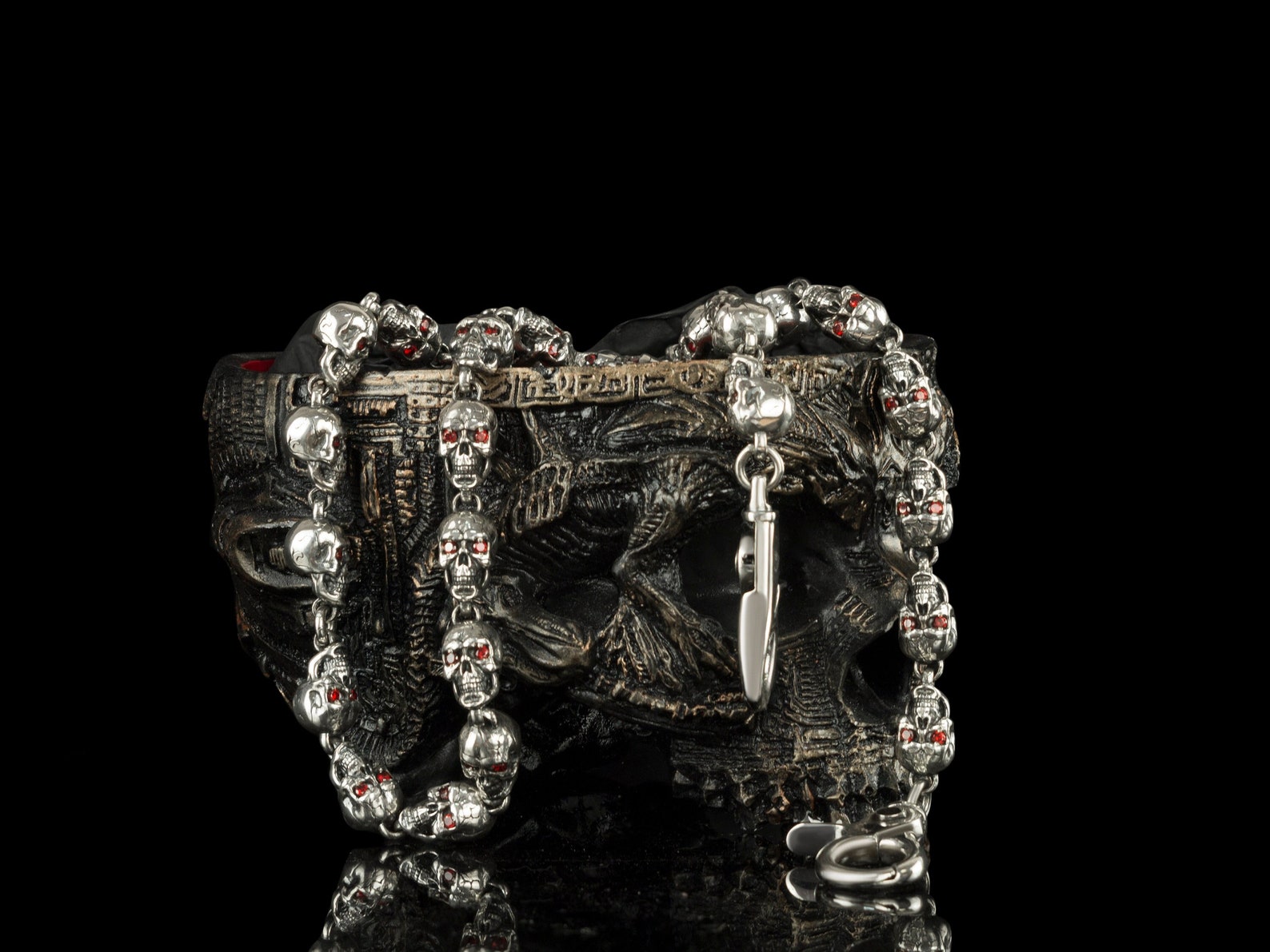 Skull Wallet Chain Biker Wallet Chain Silver Wallet Chain Men - Etsy