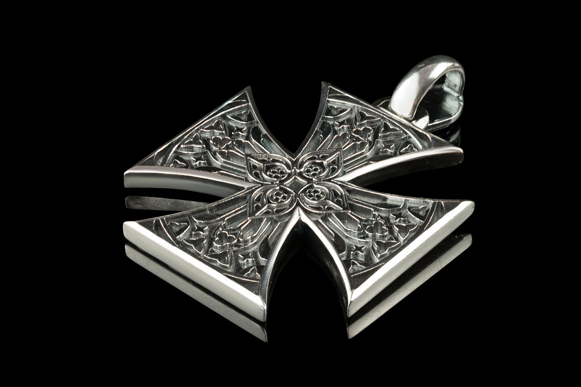 Cross Pattee Pendant Men's Brutal Pendant Silver Cross for | Etsy