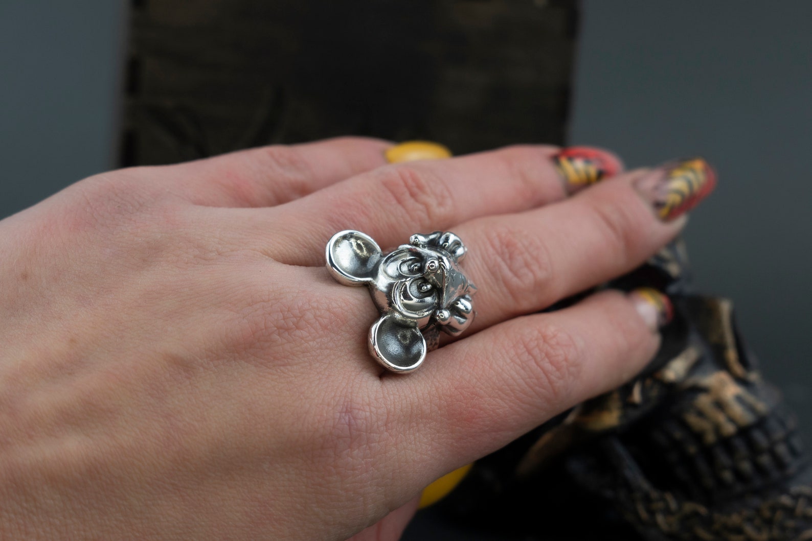 Sterling Silver Adjustable Mouse Ring for Women - Unique Animal Jewelry ...