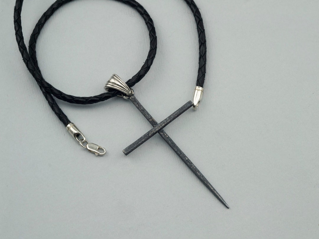 Vampire Stake Pendant Large Cross Pendant Pointed Cross Pendant Jesus ...