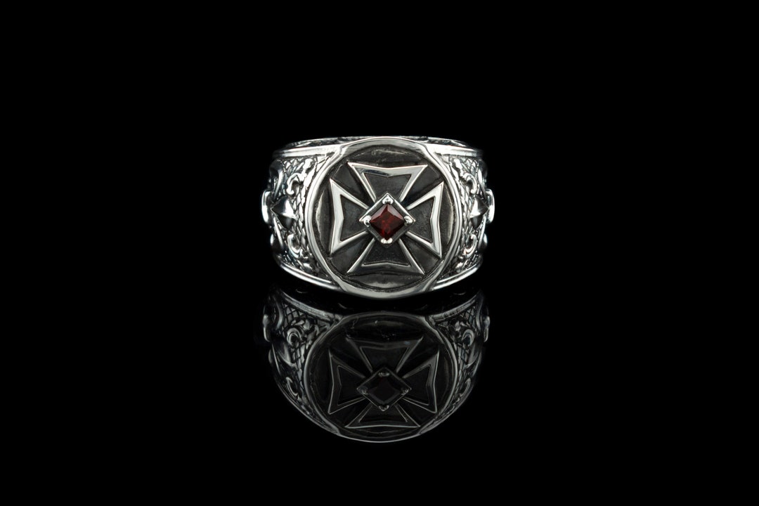 Unique Gothic Iron Cross Silver Signet Ring 925 for Men - Etsy