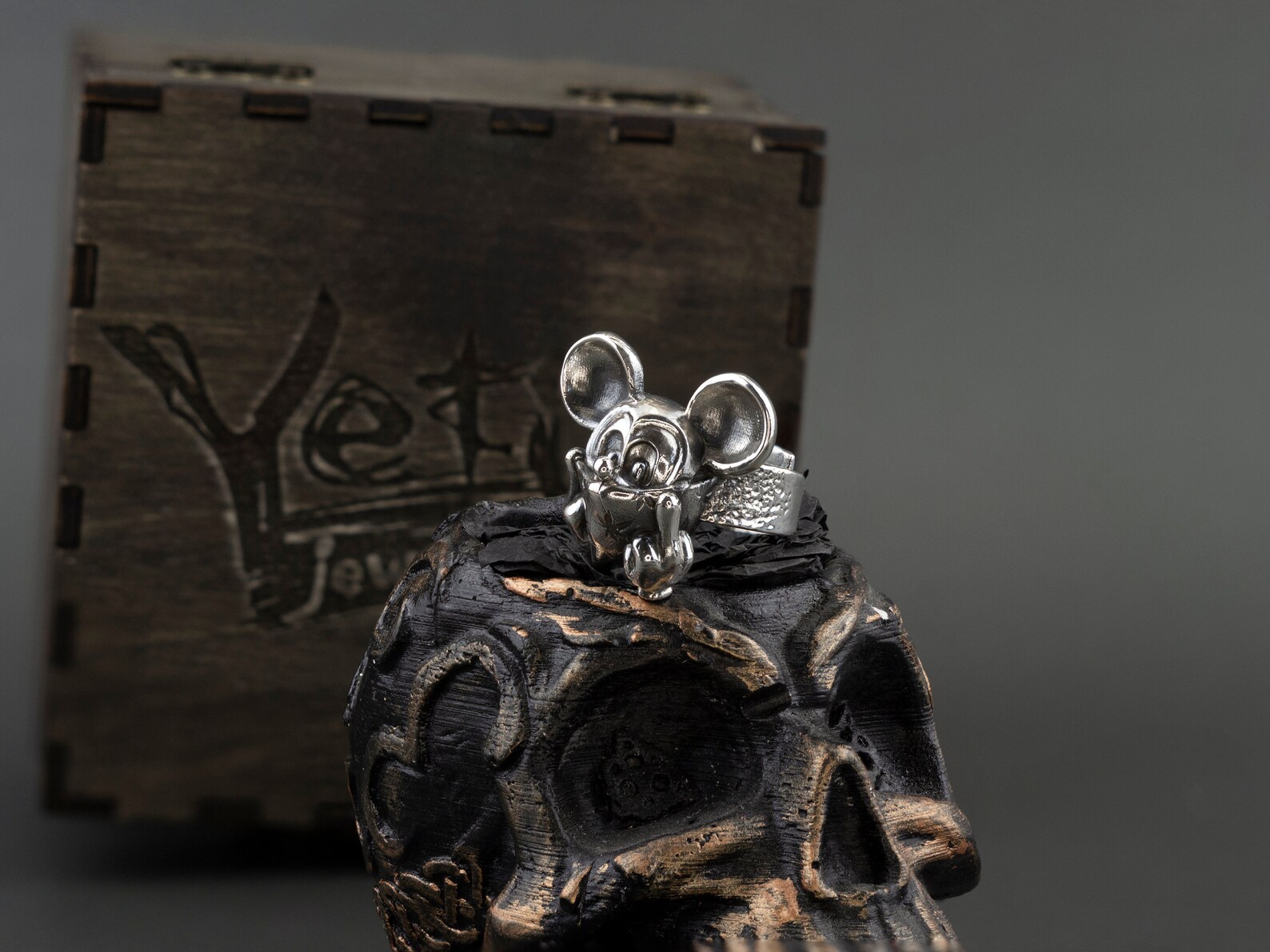 Sterling Silver Adjustable Mouse Ring for Women - Unique Animal Jewelry ...