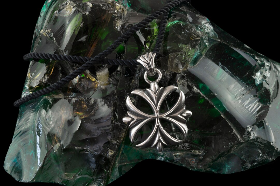 Brutalist Medieval Silver Cross Pendant for Men - Maltese Pattee Biker ...