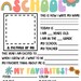 Personalized Groovy Retro First Day of School Interview-printable, Last ...